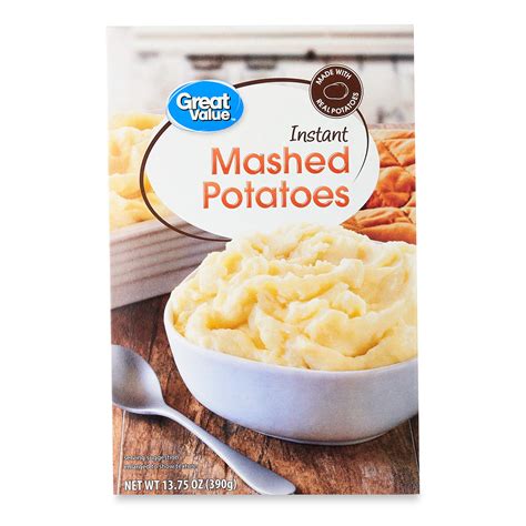 Great Value Instant Mashed Potatoes 13 75 Oz Box Homestyle Fluffy