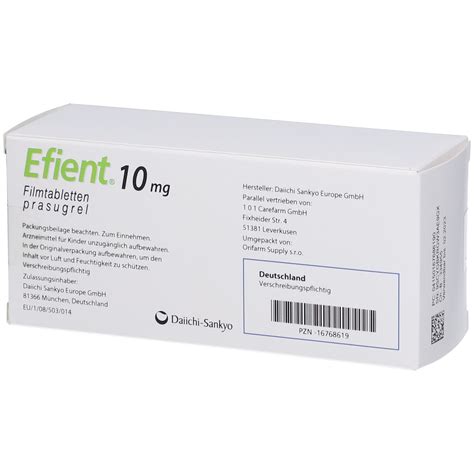 Efient® 10mg 98 St Mit Dem E Rezept Kaufen Shop Apotheke