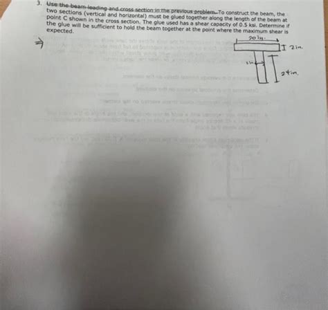 Solved 3 Use The Beam Leading And Cross Section In The