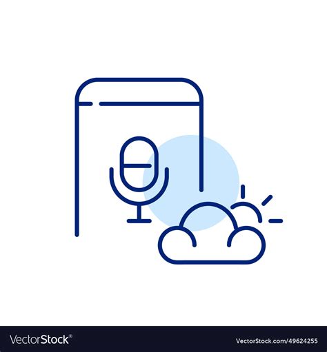 Using Personal Voice Assistant To Get Weather Vector Image