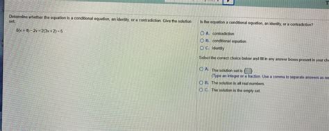 Solved Determine Whether The Equation Is A Conditional Chegg Com