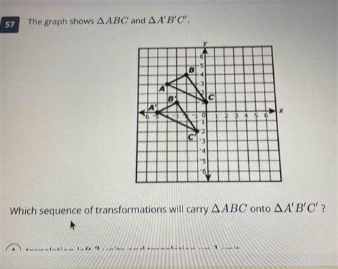 solved 57 the graph shows abc and a b c which sequence of