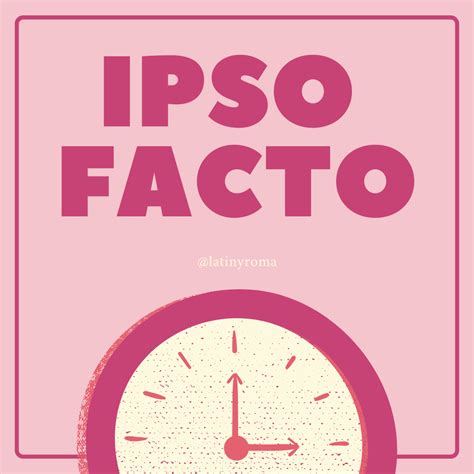 Ipso Facto Latín Y Roma