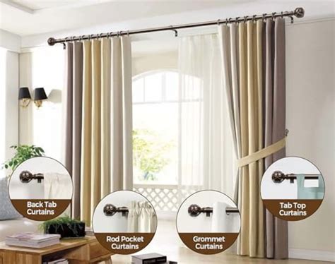 1 Inch Extra Long Curtain Rod 140 To 195 Inches Bronze Heavy Duty