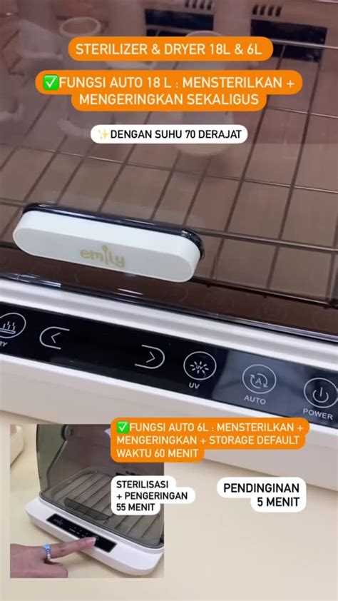 Jual Emily Uv Sterillizer And Dryer 6l 60w Low Watt Sterillizer Botol