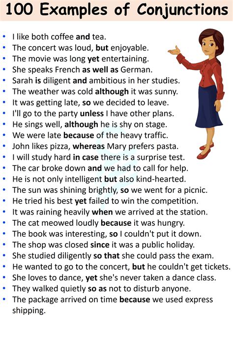 Conjunctions Used In Sentences 100 Example Sentences • Englishilm