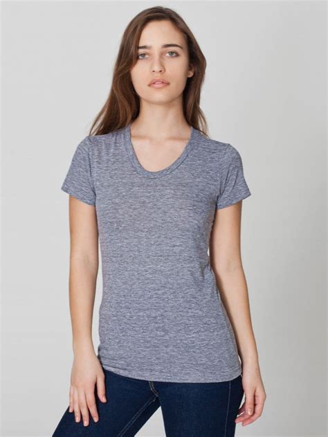 The Tri Blend Short Sleeve Womens Track T By Americanapparel Basic