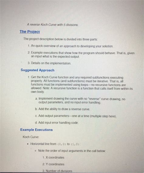 Write A Script To Create A Koch Curve Done In Matlab