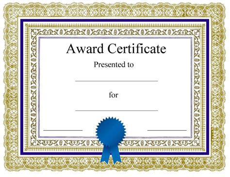 Free Printable Blank Certificate Paper Get What You Need