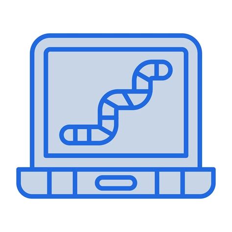 Premium Vector Computer Worm Blue Tone Illustration