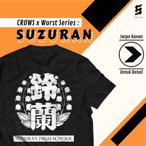 Jual Kaos Crows X Worst Series Suzuran High School Cotton Combed