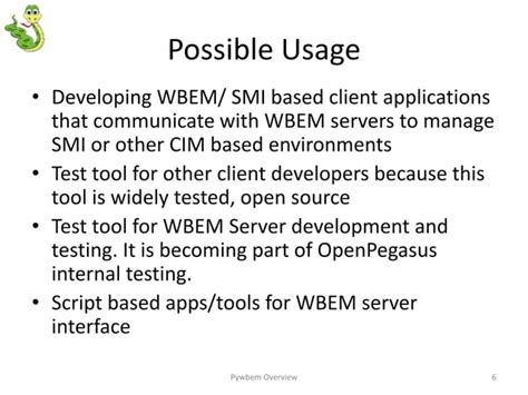 pywbem rapid overview ppt free download