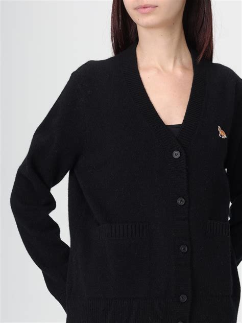 Maison Kitsuné Cardigan Woman Black Pw00501kt1006 Gigliocom