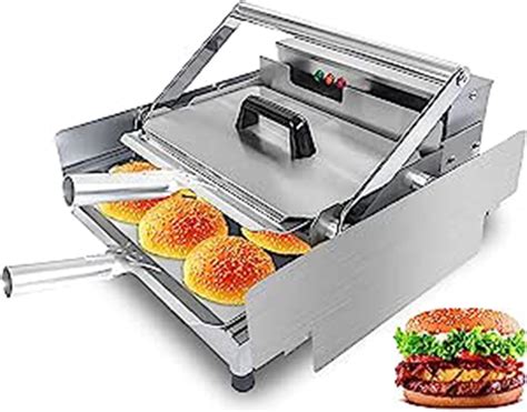 Electric Commercial Burger Machine Double Layer Baking