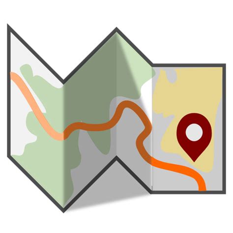 Vector image of folded map | Public domain vectors