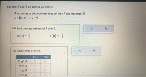 Solved Let Sets A And B Be Defined As Follows A Is The Set Chegg Com