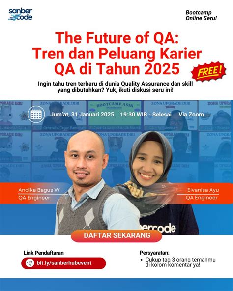 Sanbercode On Linkedin 🔍 The Future Of Qa Tren And Peluang Karier Qa