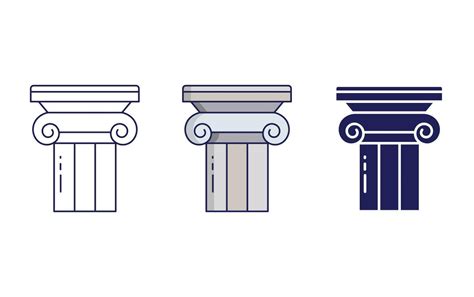 Ionic Capital Vector Icon 23165631 Vector Art At Vecteezy