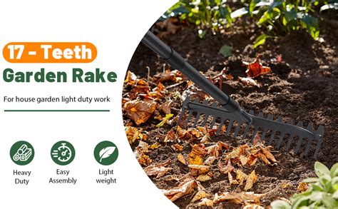 Rake 17 Tines With 49 Inch Handle 17 Inch Wide Heavy