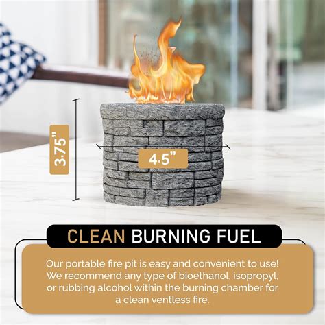 Neelo Concrete Tabletop Smores Maker Portable Smokeless Fire Pit Kit