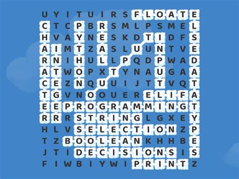 Python Keywords Wordsearch