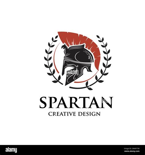 Spartan Warrior Helmet Logo Vector Illustration Stock Vector Image