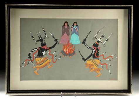Allan Houser Apache Crown Dancers 1952 Mutualart