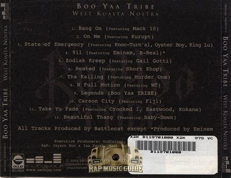 Boo Yaa Tribe West Koasta Nostra Cd Rap Music Guide