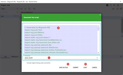 Code Export Mugnsoft Ide Documentation
