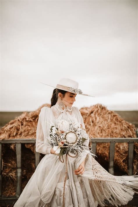 Ramo De Novia Bohemio Sombrero De Boda Novia Bohemia Sombrero De Novia
