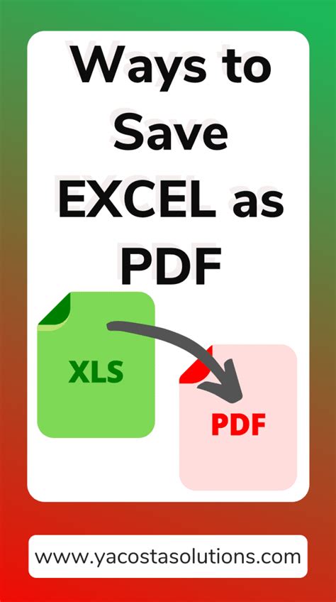 How To Save An Excel File As PDF Video Tutorial