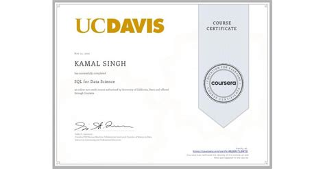 Successfully Completed Sql For Data Science Relational Databases