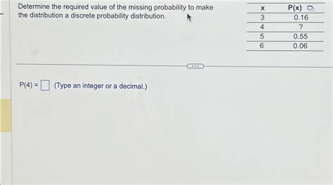 Solved Determine The Required Value Of The Missing Chegg