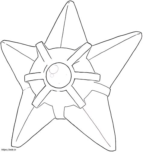 Staryu Pok Mon Kolorowanka