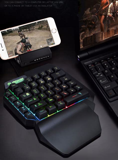Shipadoo F6 Wired Single Handed Rgb Backlight Gaming Keyboard 39 Keys