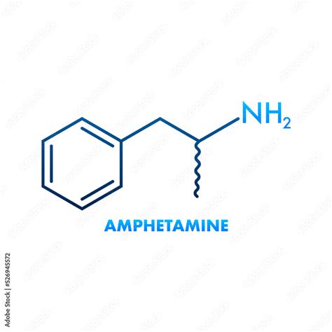 Amphetamine Formula Icon With Amphetamine Formula Vector Illustration