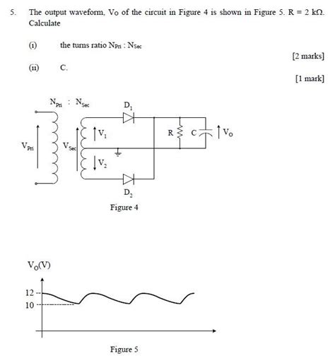 Solved The Output Waveform Vo Of The Circuit In Figure Chegg Com