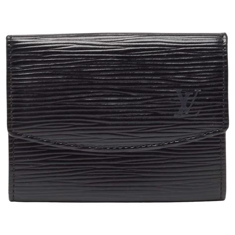 Louis Vuitton Black Epi Leather Business Card Holder For Sale At 1stdibs