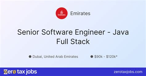 Senior Software Engineer Java Full Stack At Emirates