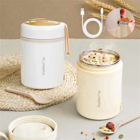 600ml Usb Electric Heating Lunch Box Portable Picnic Milk Drink Food