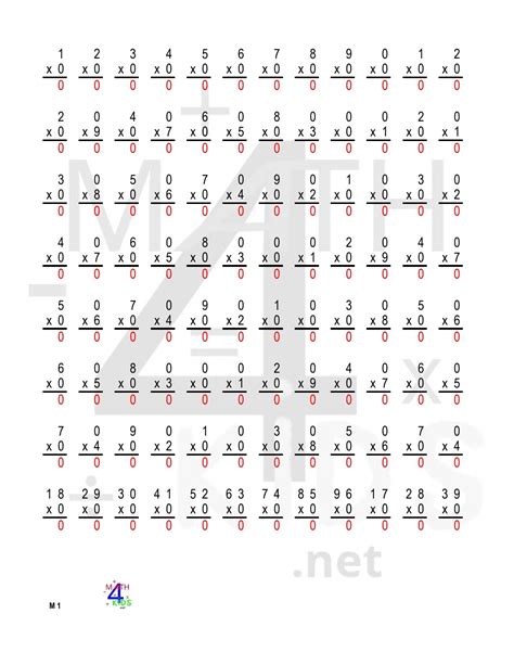 Answers For Multiplication Worksheets