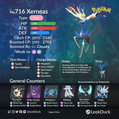 Xerneas In 5 Star Raid Battles Leek Duck Pokémon Go News And Resources