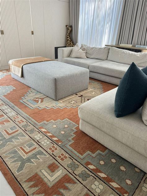 Traditional 8x10 Ft Rug New Zealand Wool Oushak Rug Turkish Oushak