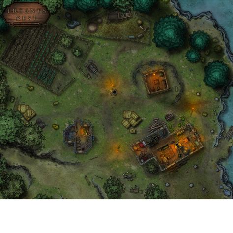 Treants Rest Farm Night Dnd Farm Encounter Map Abandoned Farm Dnd