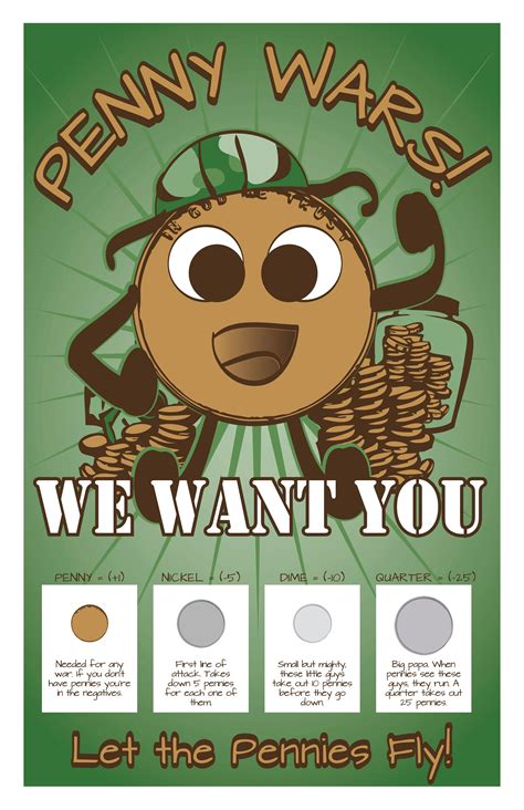 Penny Wars Fundraiser Rules 1 2 3 4 We Declare A Penny War A Penny Wars