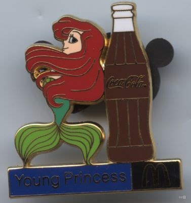 Little Mermaid Young Princess Pin Pins Coca Cola Bottle Mcdonalds Ariel