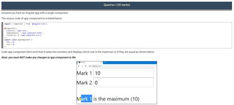 Solved Question Marks Assume You Have An Angular App Chegg
