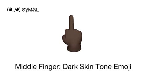 🖕🏿 Middle Finger Dark Skin Tone Emoji Meaning Copy And Paste