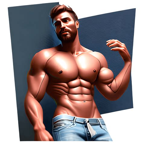 Handsome Hunk Digital Graphic Creative Fabrica