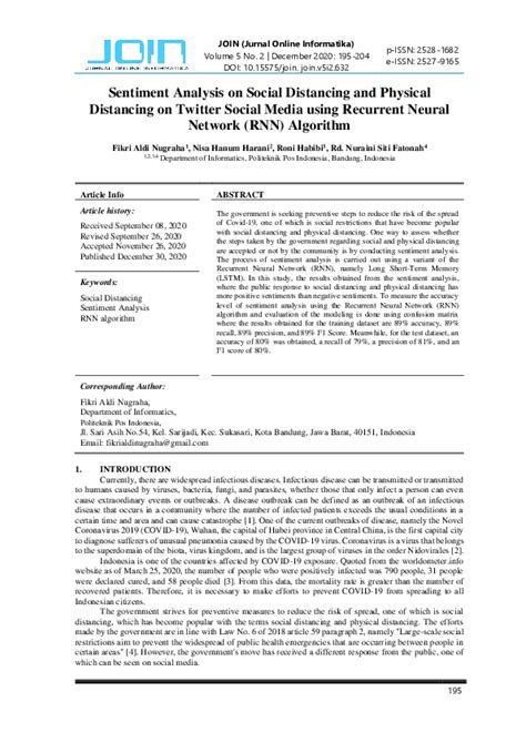 Pdf Sentiment Analysis On Social Distancing And Physical Distancing